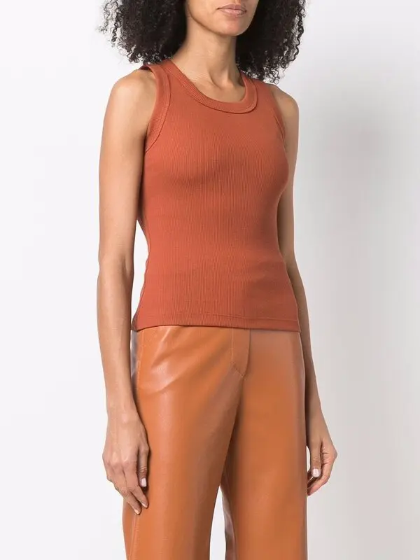 STYLAND Fine-ribbed Vest Top - Orange