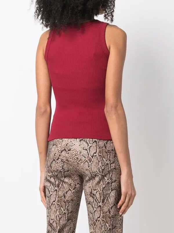STYLAND Fine-ribbed Tank Top - Red