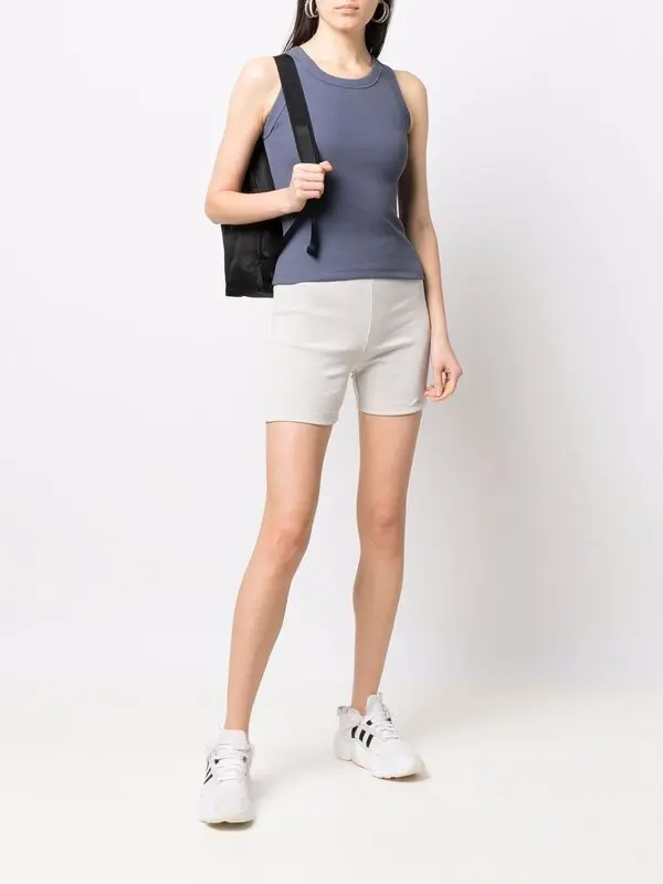 STYLAND Jersey Ribbed Knit Vest - Blue