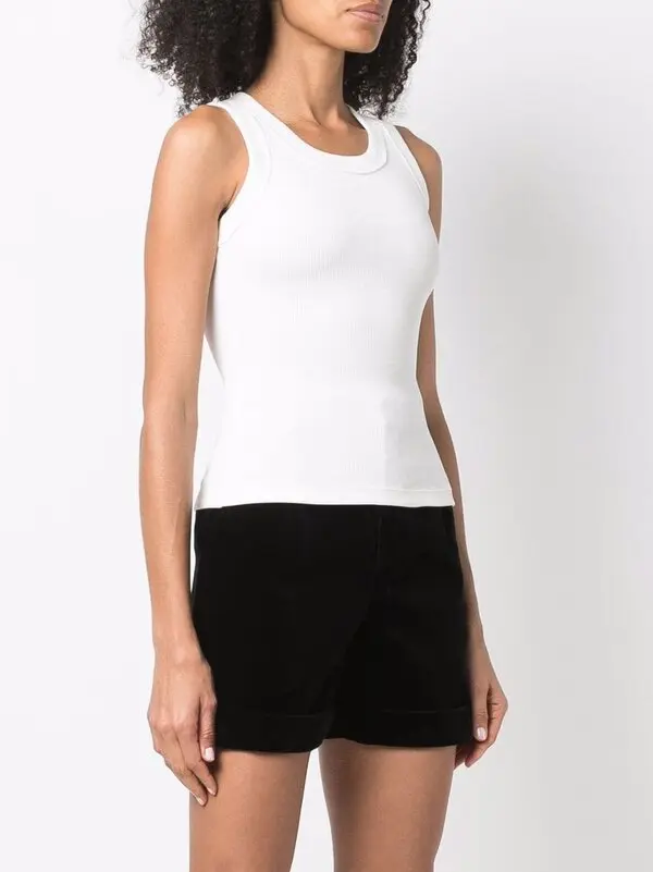 STYLAND Organic Cotton-blend Vest Top - White