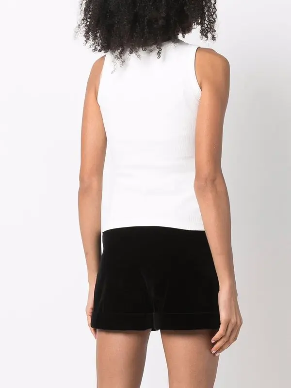 STYLAND Organic Cotton-blend Vest Top - White