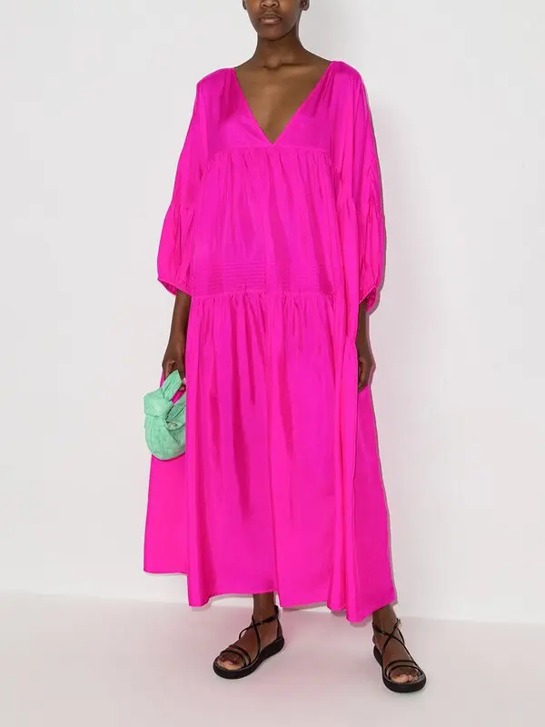 Anaak Airi Tiered Maxi Dress - Pink | Editorialist