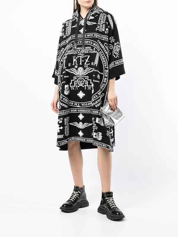 KTZ Church Print Hooded Kaftan