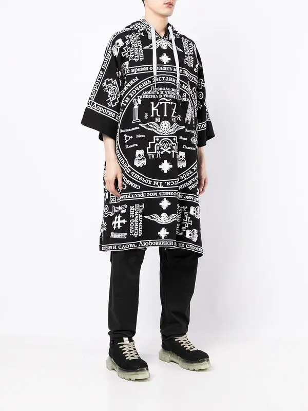 KTZ Church Print Hooded Kaftan