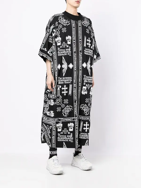 KTZ Printed Zipped Kaftan