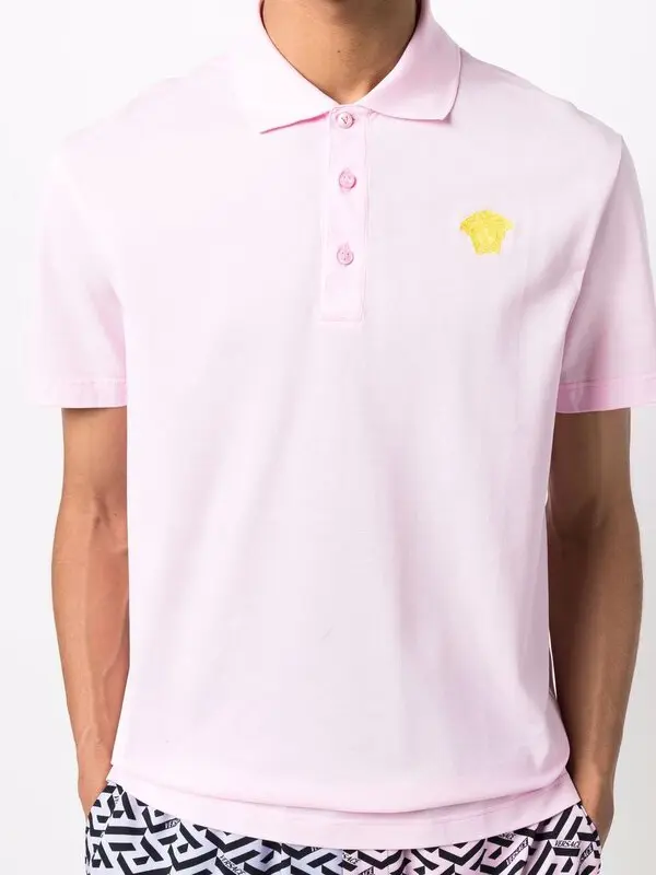 Versace Logo-patch Polo Shirt