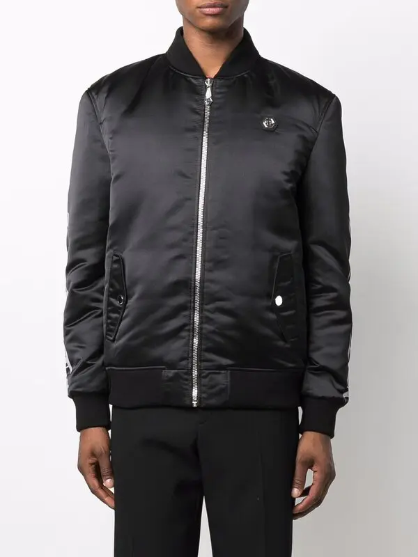 Philipp Plein Logo-print Bomber Jacket - Black