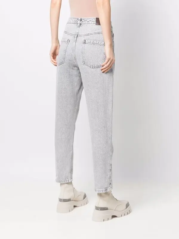 Brunello Cucinelli Tapered-leg Jeans - Grey