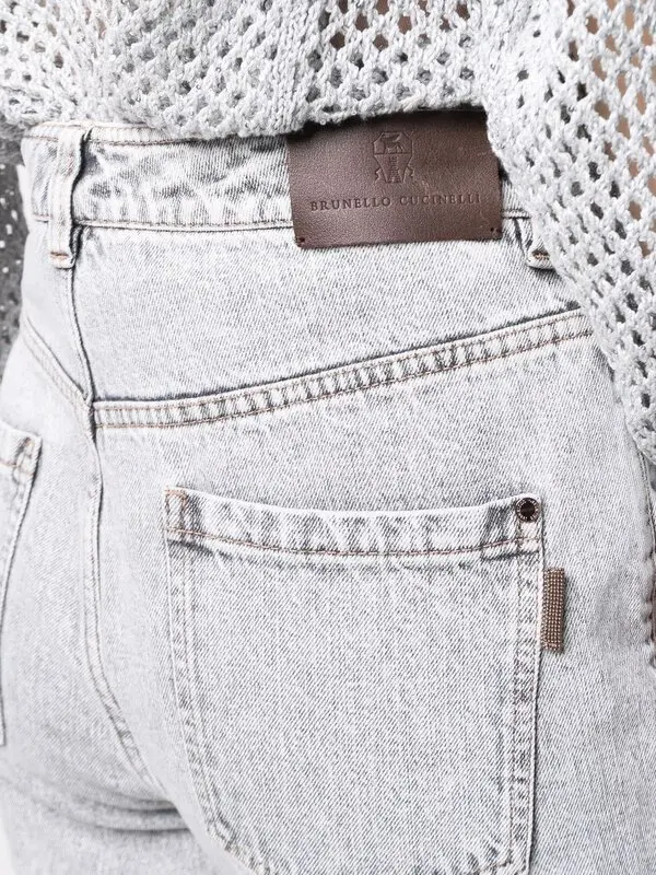 Brunello Cucinelli Tapered-leg Jeans - Grey