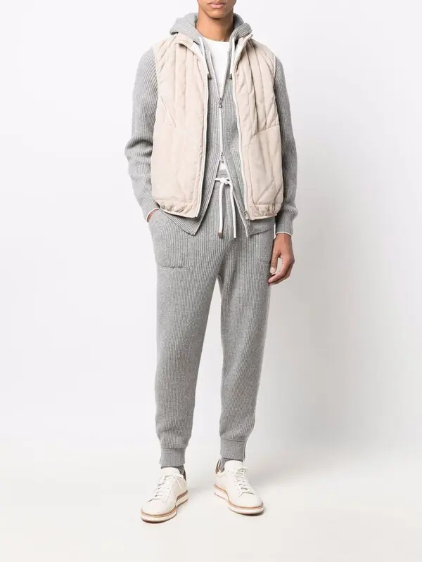 Brunello Cucinelli Ribbed-knit Cashmere Sweatpants