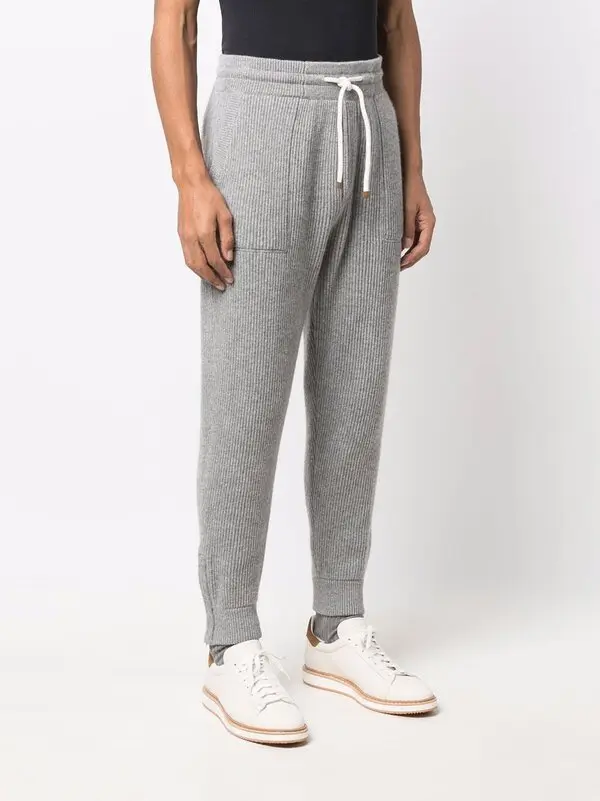 Brunello Cucinelli Ribbed-knit Cashmere Sweatpants
