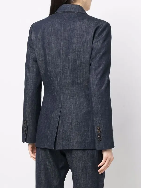 Brunello Cucinelli Denim Double-breasted Blazer