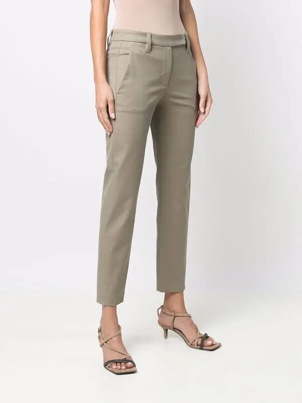 Brunello Cucinelli Elasticated-waist Cropped Trousers