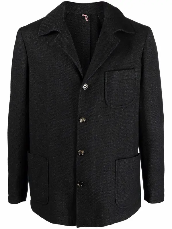DELL'OGLIO Single-breasted Wool-blend Jacket