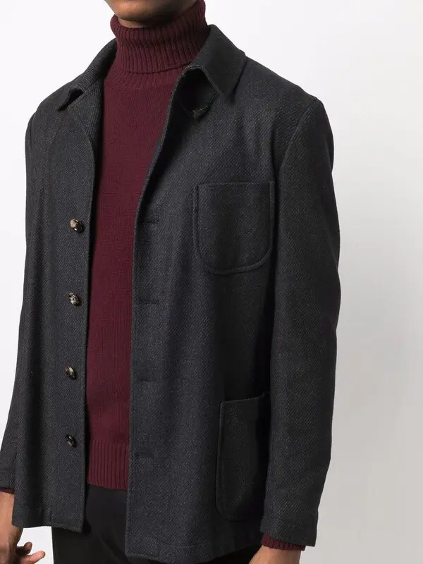 DELL'OGLIO Single-breasted Wool-blend Jacket