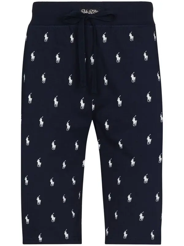 Polo Ralph Lauren Logo Print Pajama Shorts - Blue