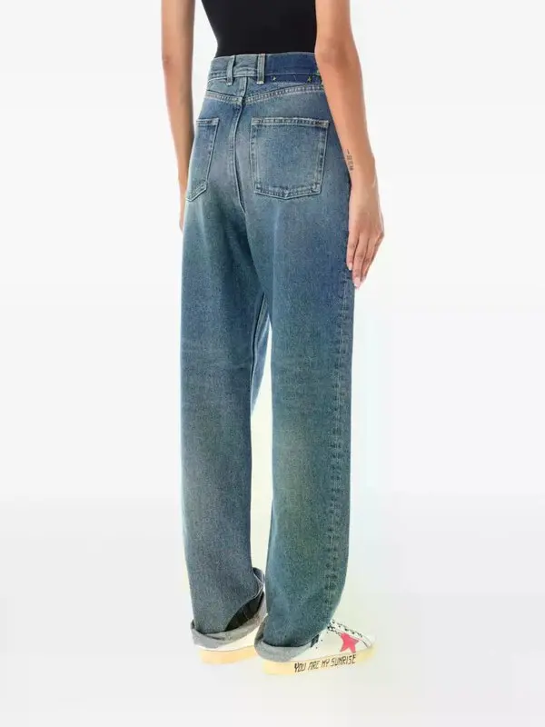 GOLDEN GOOSE Medium Wash Wide Leg Jeans - Blue