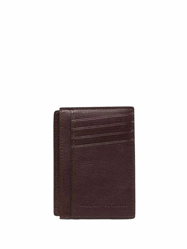 Brunello Cucinelli Long Leather Cardholder - Brown