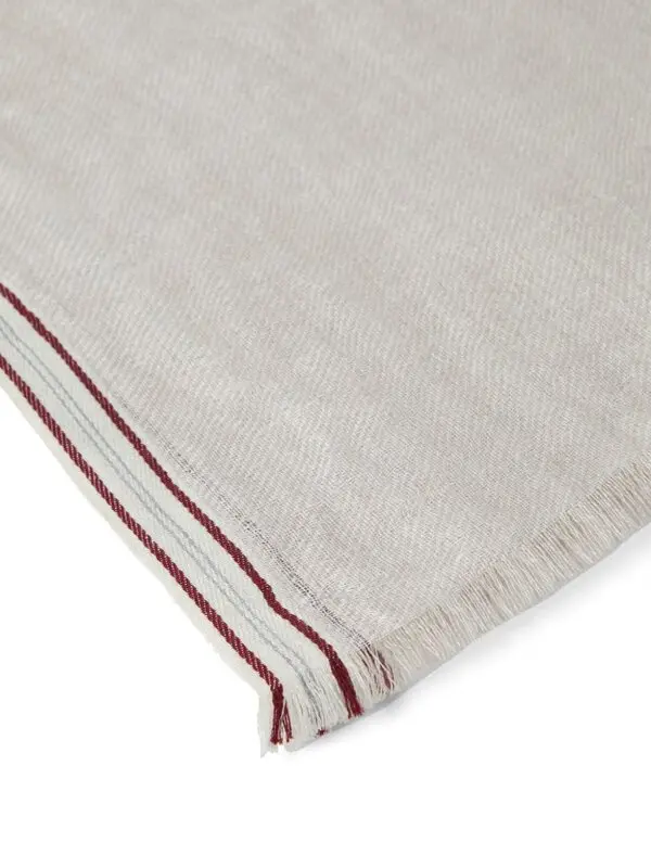 Brunello Cucinelli Stripe Border Scarf