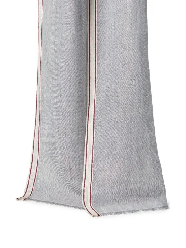 Brunello Cucinelli Solid Border Scarf