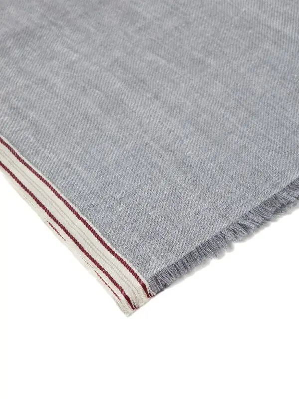 Brunello Cucinelli Solid Border Scarf
