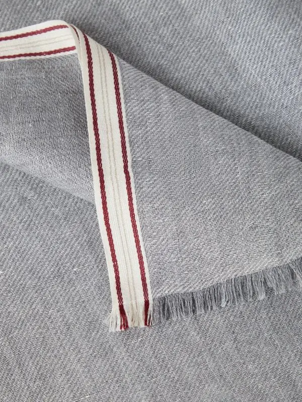 Brunello Cucinelli Solid Border Scarf