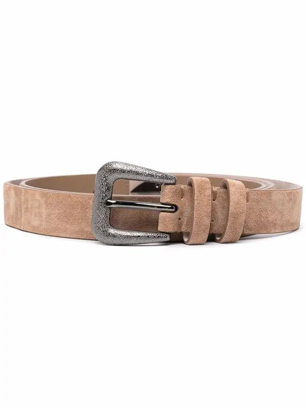 Brunello Cucinelli Leather Buckle Belt - Neutrals