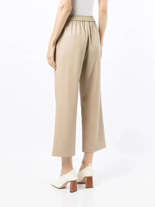 Goen.j Faux-leather Straight Trousers - Brown