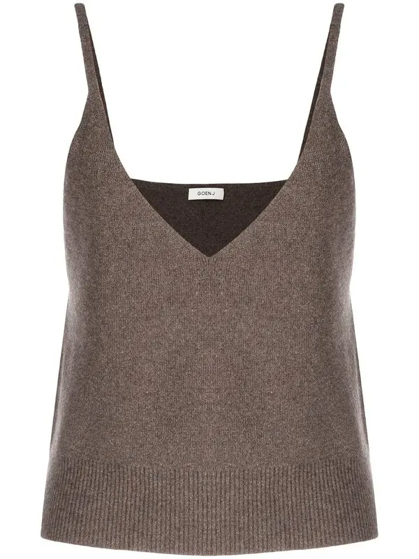 Goen.j V-neck Cashmere Tank Top