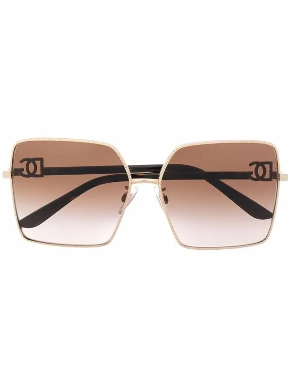 Dolce & Gabbana Gros Grain Square-frame Sunglasses - Brown