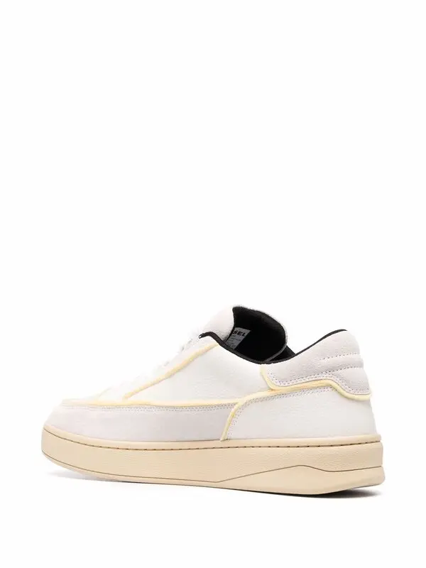 DIESEL® Leather Panelled Trainers - White