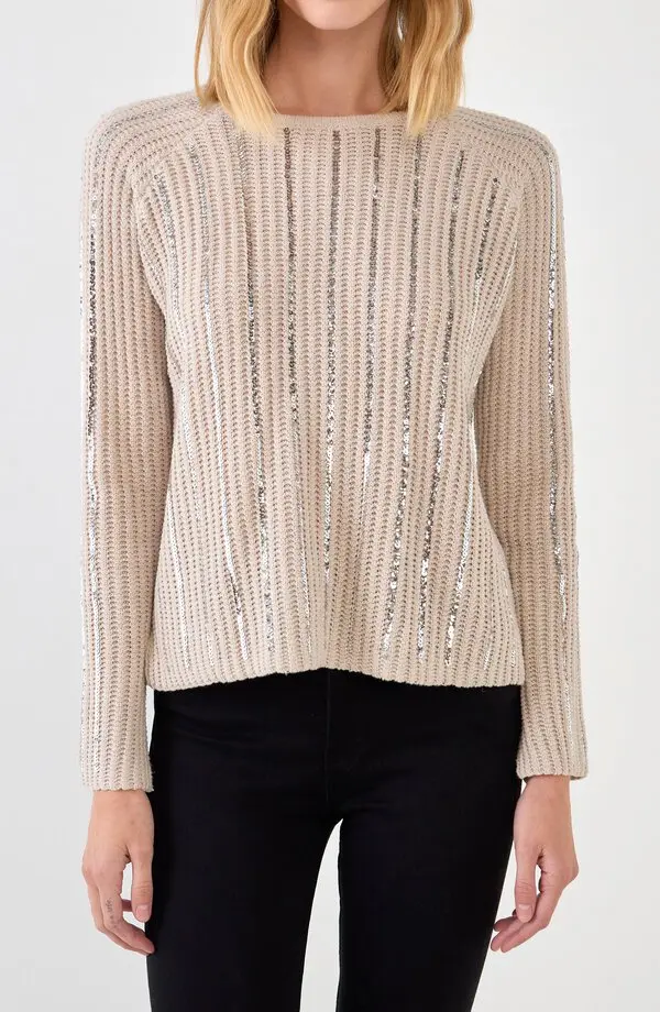 Endless Rose Sequin Detail Knit Sweater