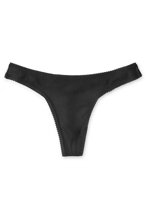ON GOSSAMER Hip-g Mesh Thong - Black