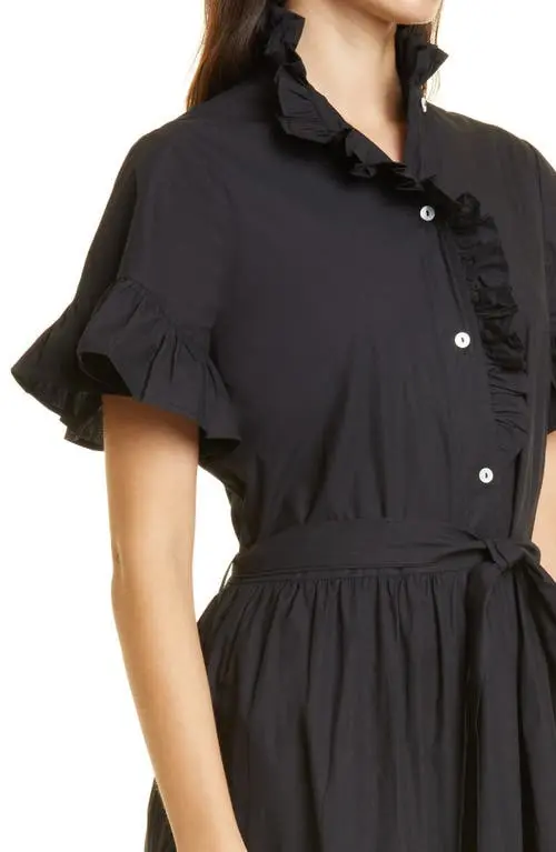Mille Victoria Ruffle Front Dress - Black