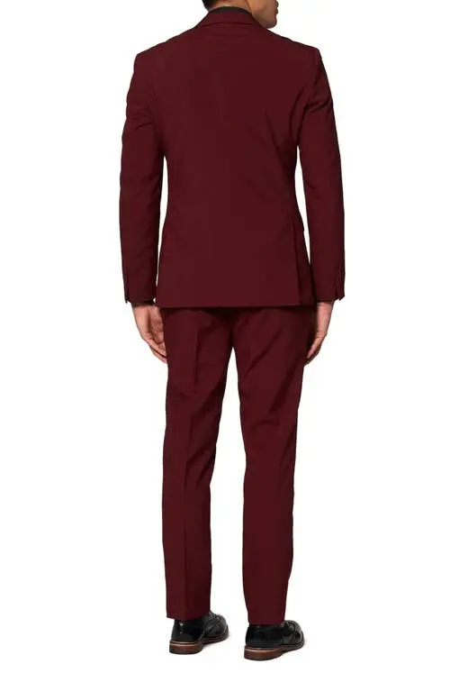 Opposuits Blazing Burgundy Slim Fit Two-piece Suit & Tie Set - Red