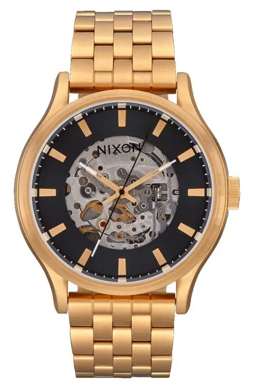 Nixon Spectra Automatic Bracelet Watch - Black/gold
