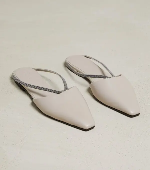 Brunello Cucinelli Monili-embellished Slippers