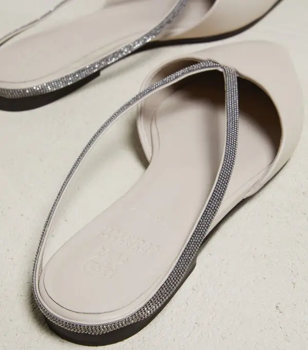 Brunello Cucinelli Monili-embellished Slippers