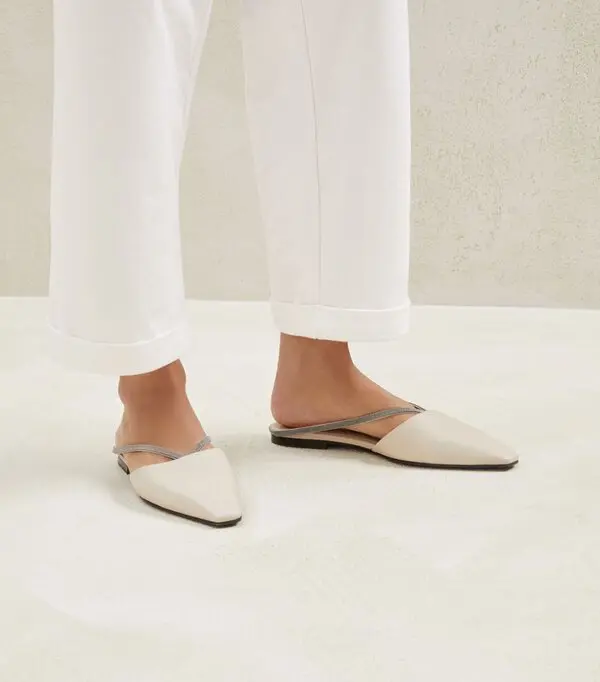 Brunello Cucinelli Monili-embellished Slippers