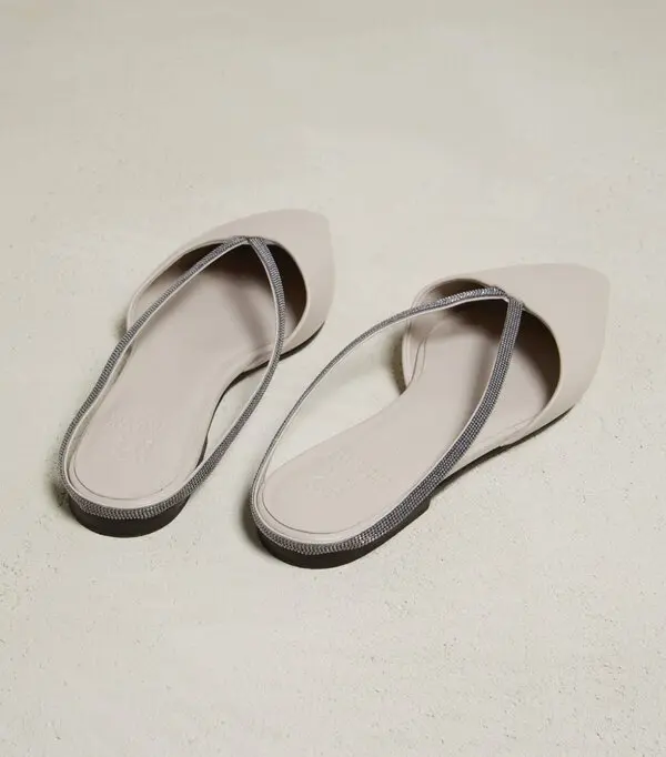 Brunello Cucinelli Monili-embellished Slippers