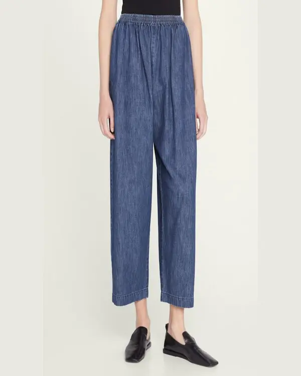 Eskandar Denim Japanese Trousers