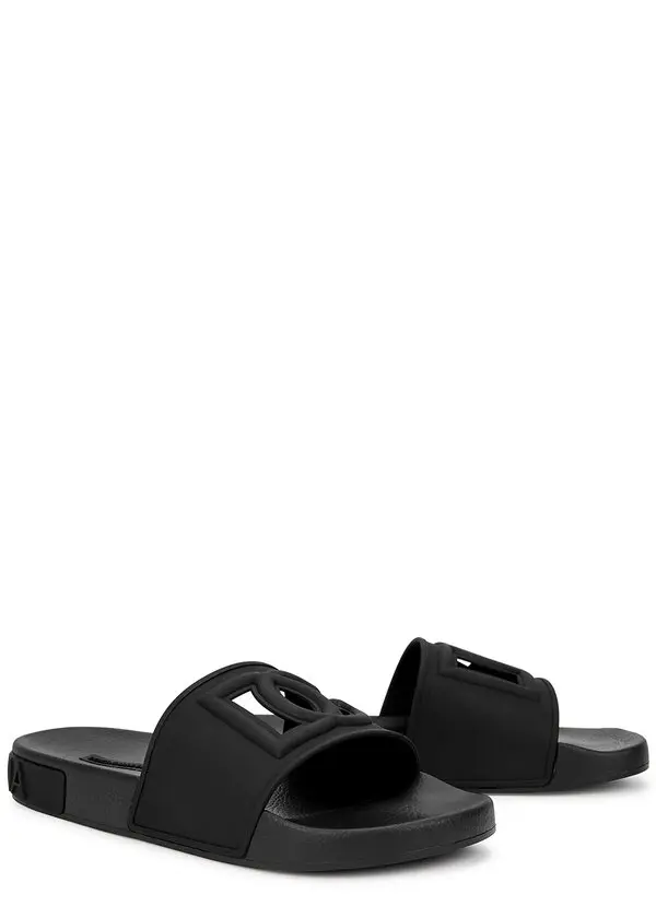 Dolce & Gabbana Cut-out Logo Rubber Sliders