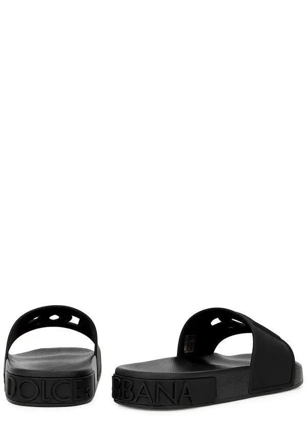 Dolce & Gabbana Cut-out Logo Rubber Sliders