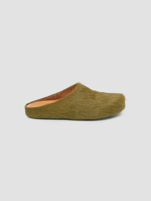 Marni Fussbett Sabot Mules - Deep Sage