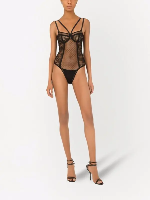 Dolce & Gabbana Lace Balconette Bodysuit