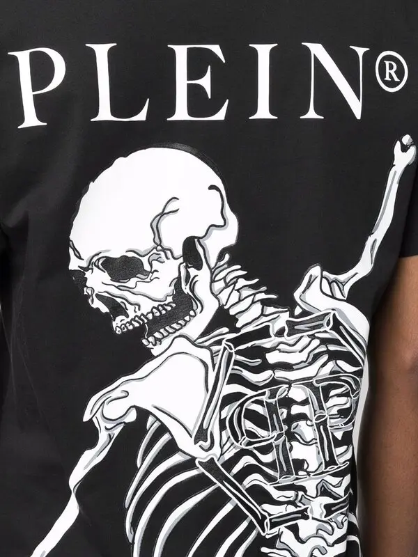 Philipp Plein Skeleton Print T-shirt - Black