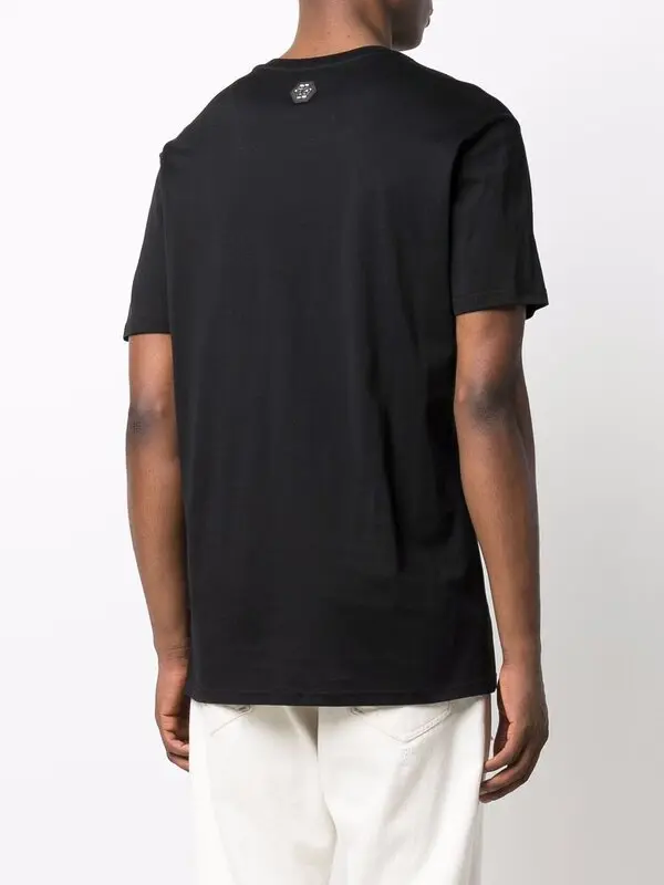 Philipp Plein Hexagon Crystal Logo T-shirt - Black