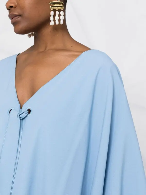 Alberta Ferretti Bow-detail Draped Dress