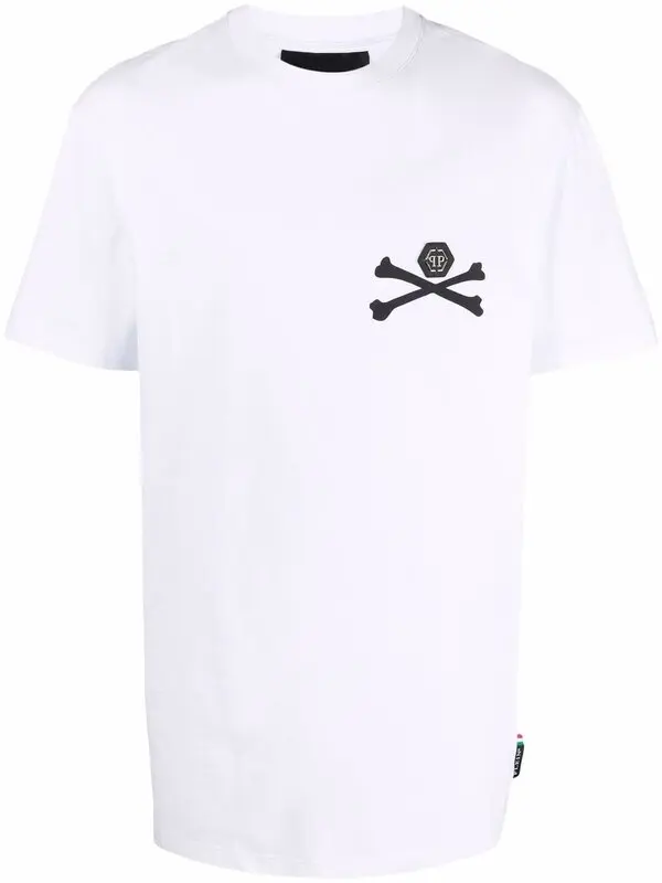Philipp Plein Skeleton Print T-shirt - White