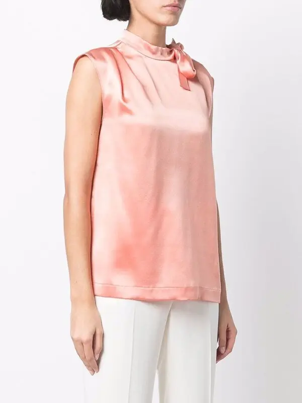 Alberta Ferretti Bow-detail Satin Blouse